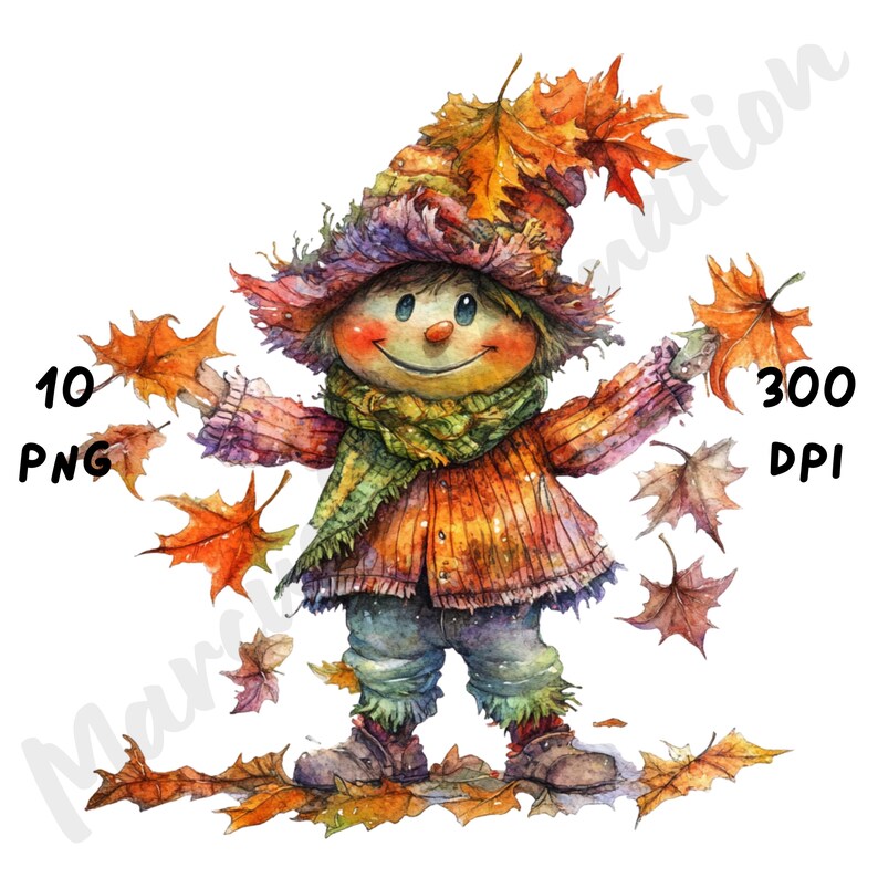 10 PNG Quirky Fall Character Clipart, Whimsical Autumn Monster ...