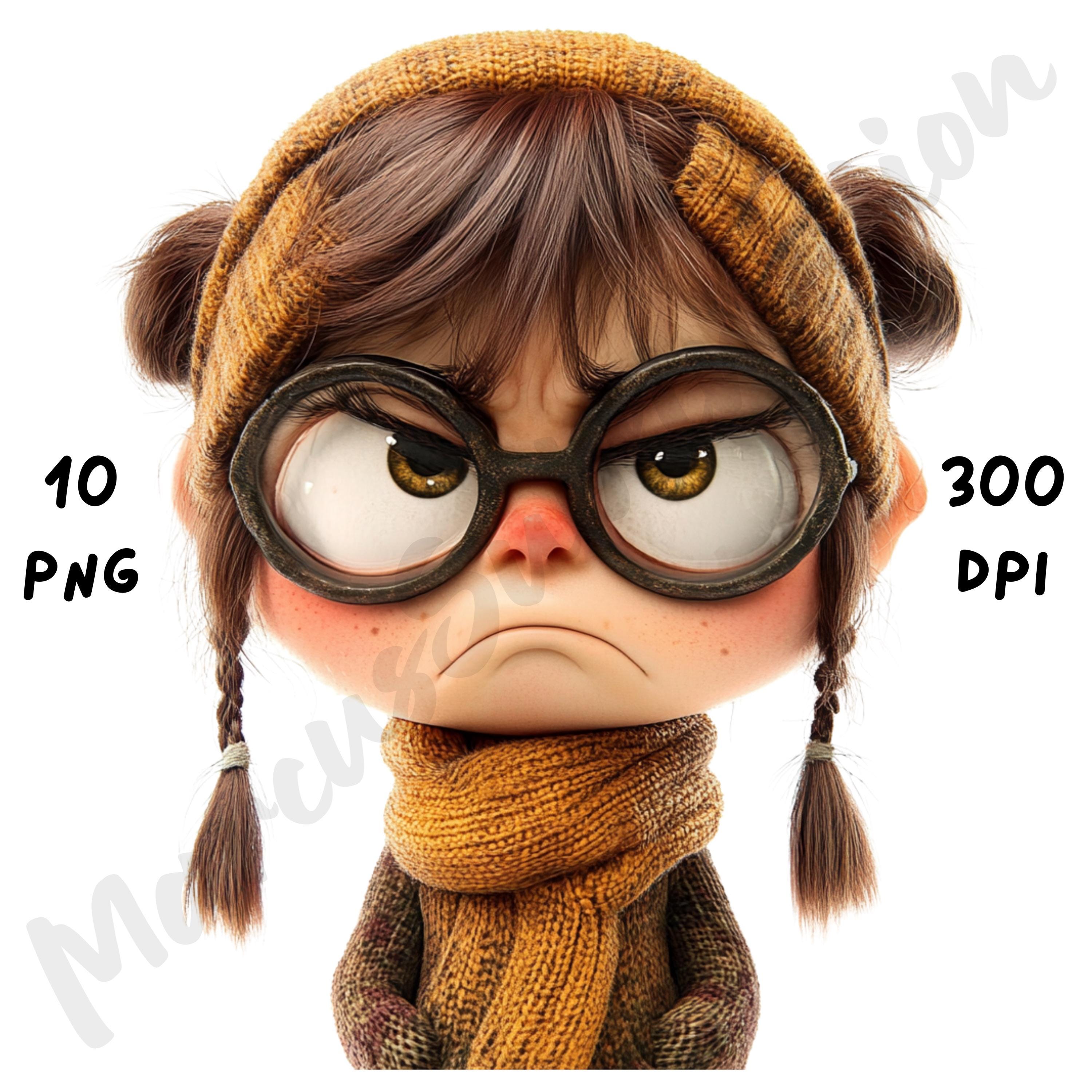 Grumpy Girl Clipart PNG – 10 Quirky Whimsical Sublimation Files for ...
