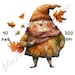 10 PNG Quirky Fall Character Clipart, Whimsical Autumn Monster ...