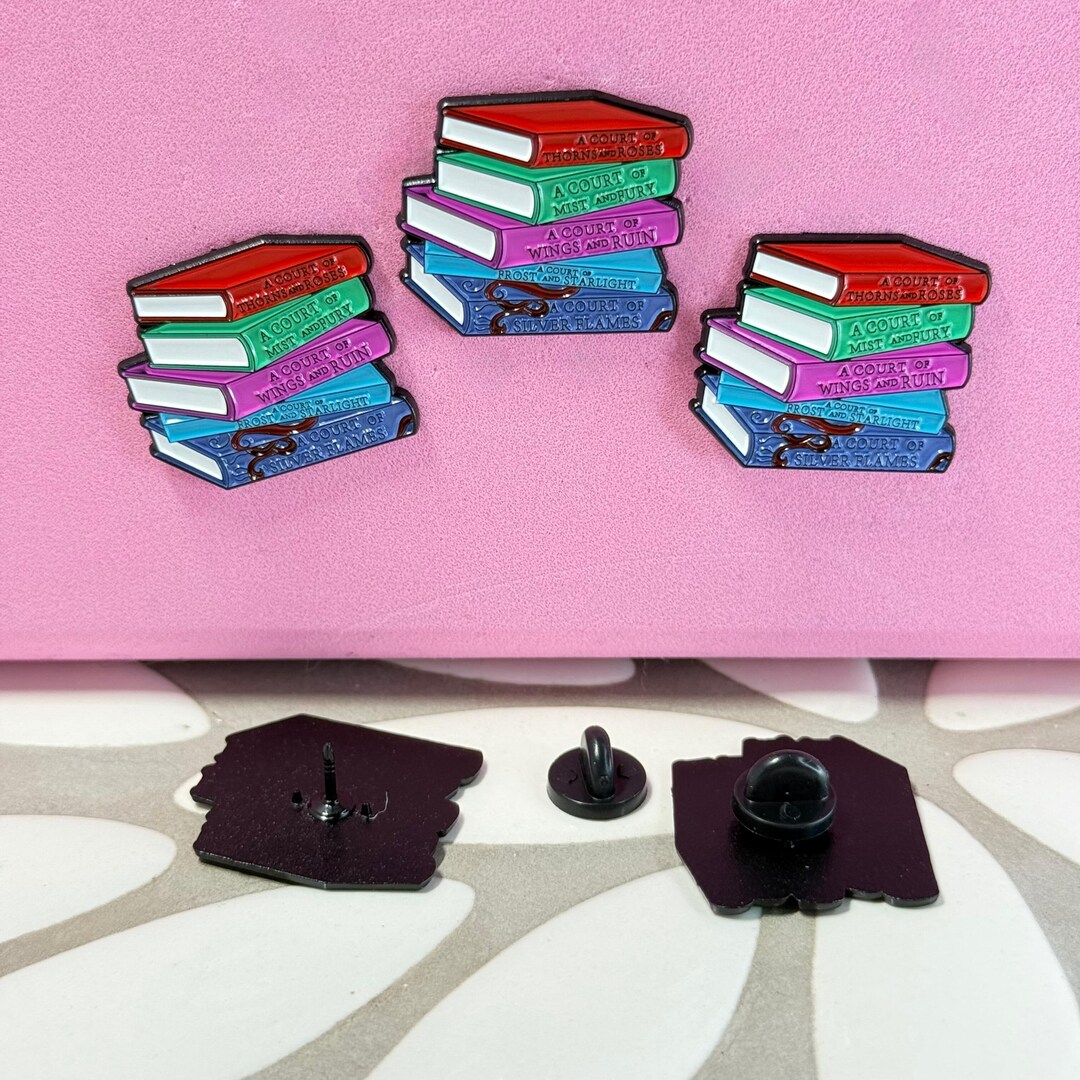 Court Book Stack Enamel Pin Stocking Stuffers Book Lover Bookish Item ...