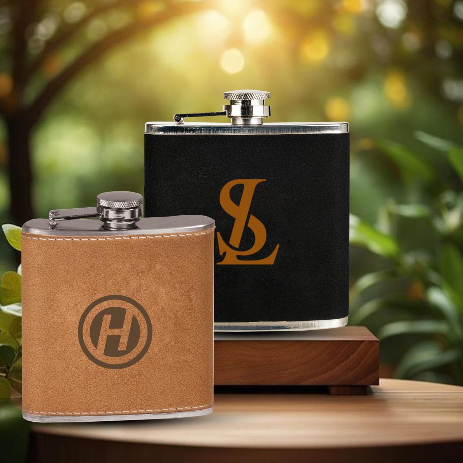 Personalized Flask for Men, Leather Flask, Flask Personalized, Flask ...