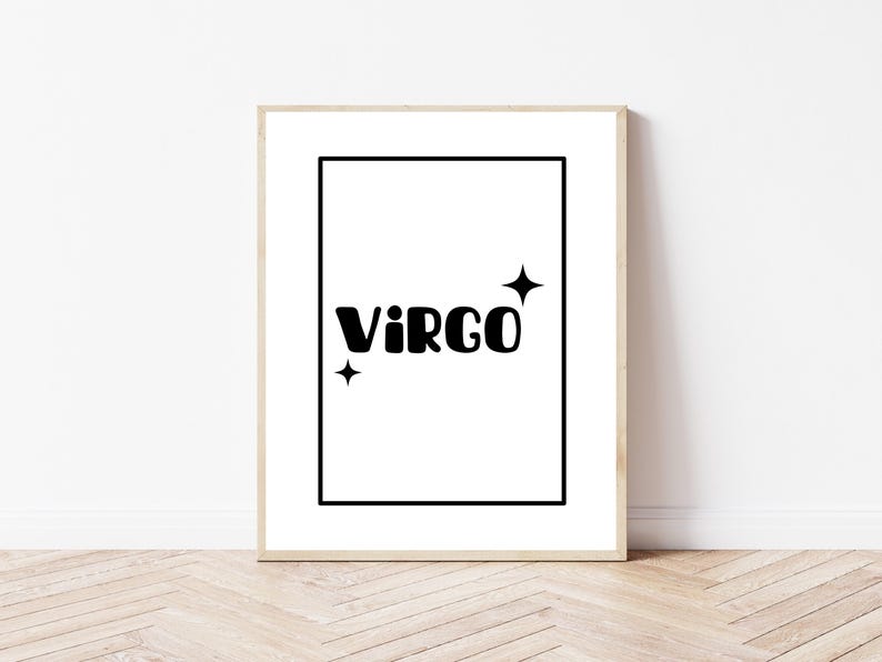 Virgo Digital Download Virgo Printable Horoscope Prints Astrology ...