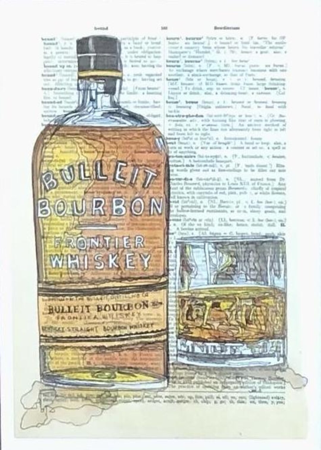 Bulleit Bourbon Art Print - Etsy