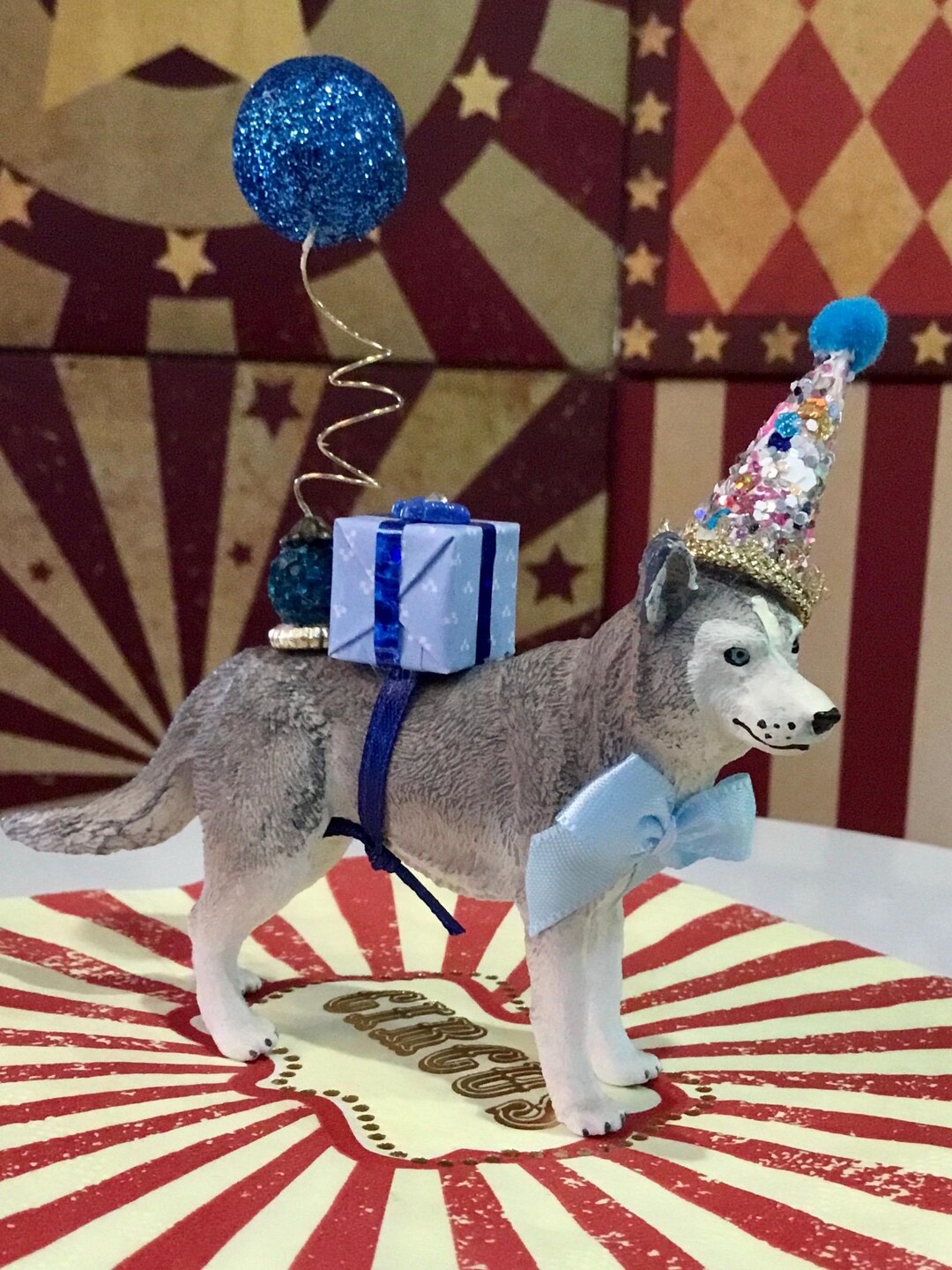Husky Cake Topper, Animal Cake Topper, Party Animal Cake, Kids Party ...