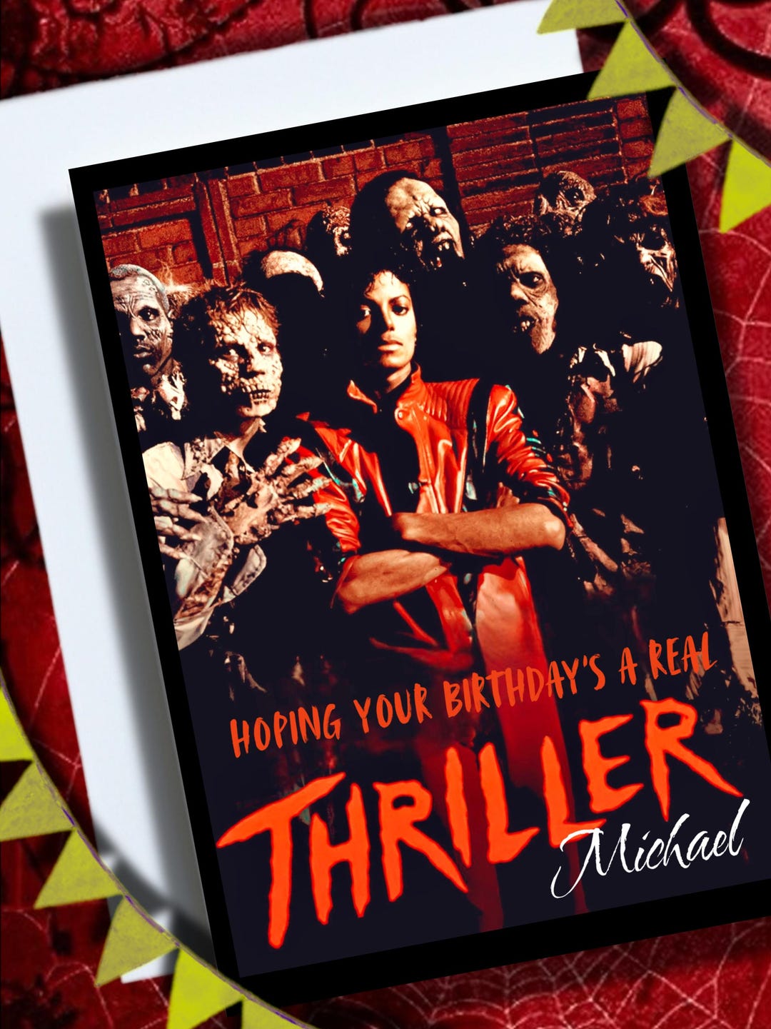 Thriller-inspired Zombie Birthday Card: Personalised Spooky Dance Party ...