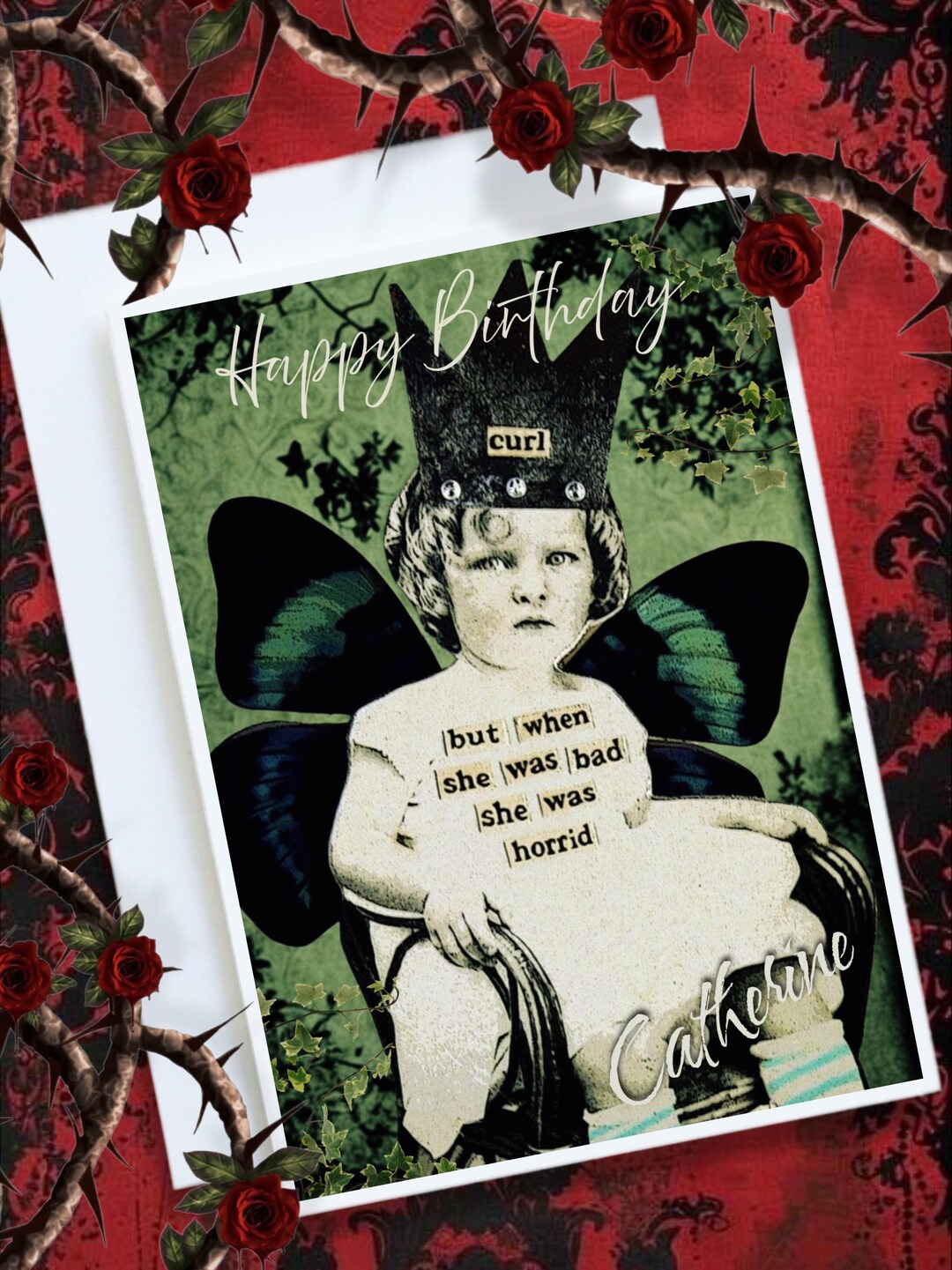 But When She Was Bad She Was Horrid: Personalised Vintage-inspired ...