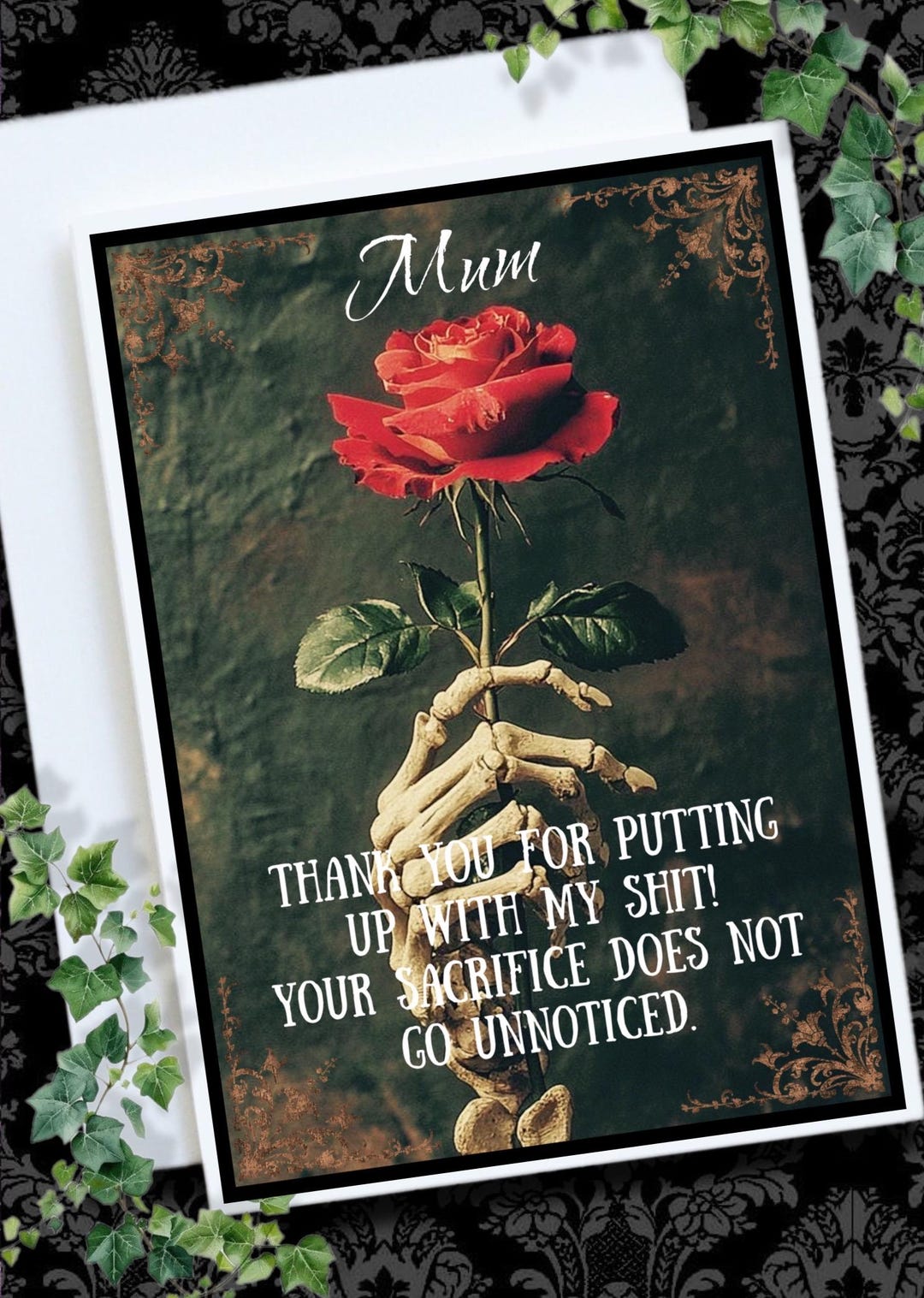 Dark Humour Any Occasion Card: Personalised Sarcastic Thank You ...