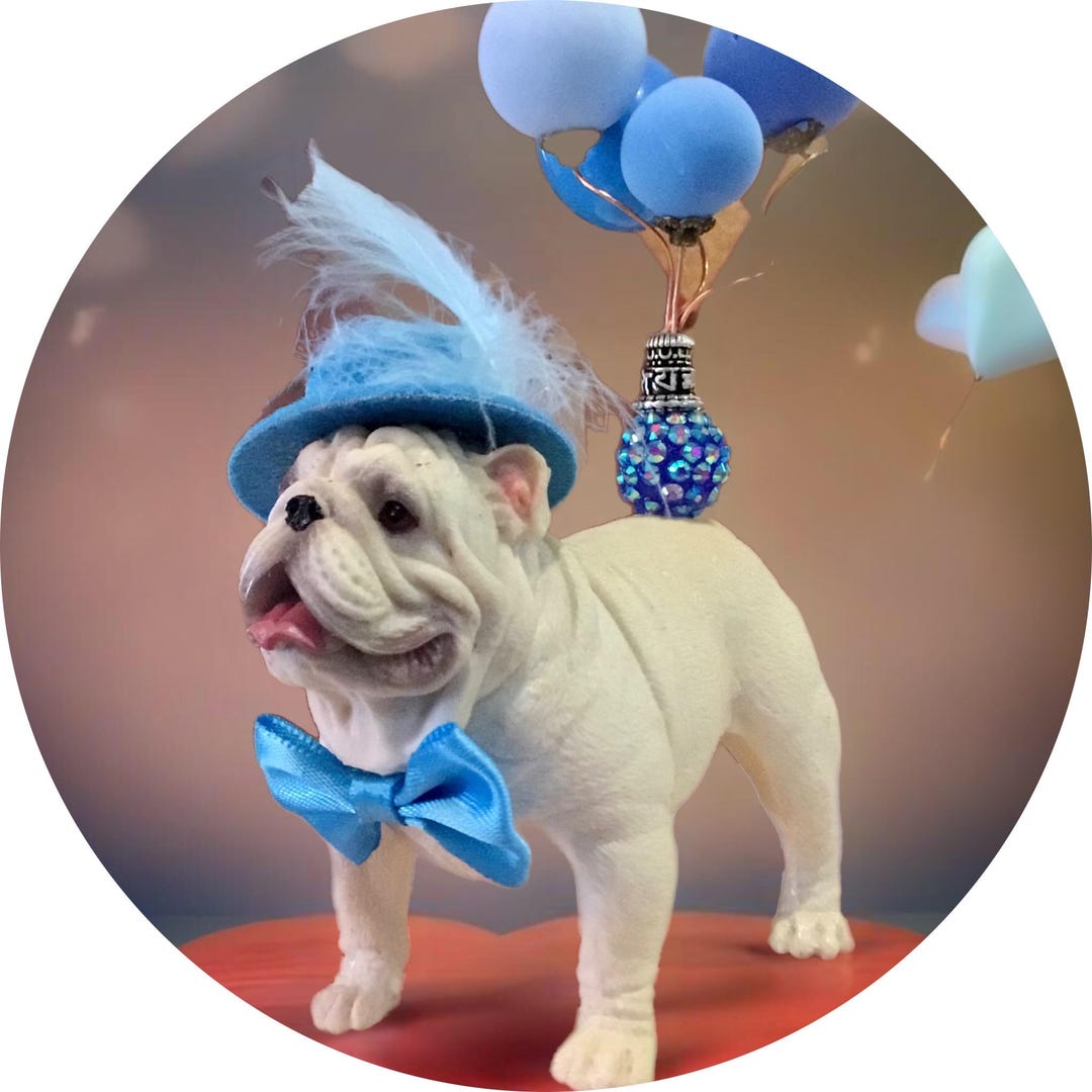 Bulldog Cake Topper, Dogs Cake Topper, Party Animal Cake, Kids Party ...