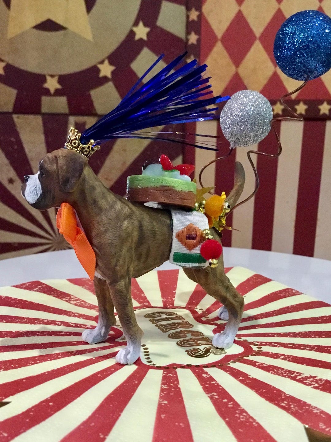 Boxer Dog Cake Topper, Animal Cake Topper, Party Animal Cake, Kids ...