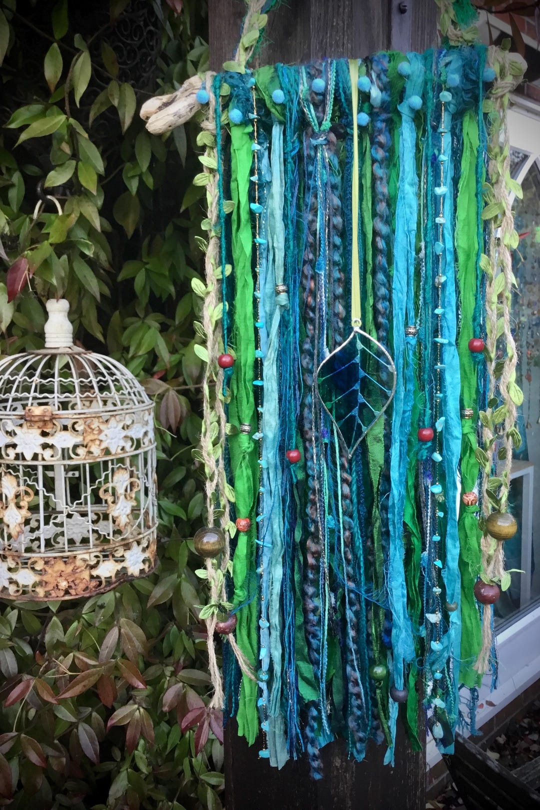 Boho Textile Wall Decor, Home Decor,recycled Silk Sari,upcycled Rags ...