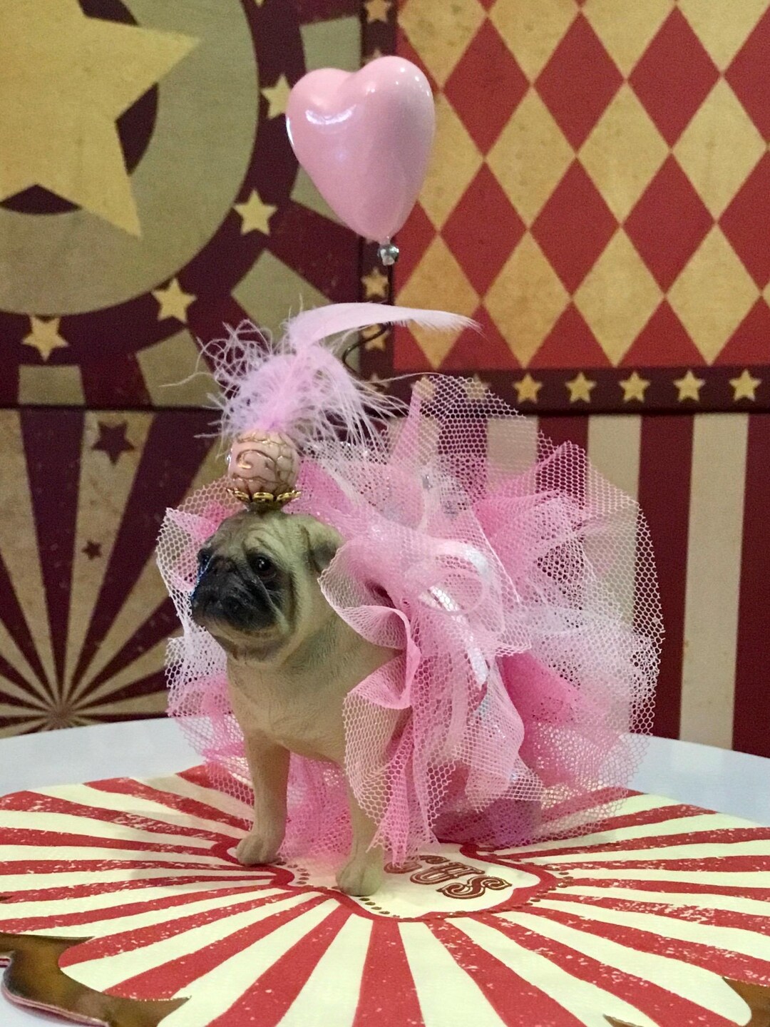 Pug Cake Topper, Animal Cake Topper, Party Animal Cake, Kids Party, Dog ...