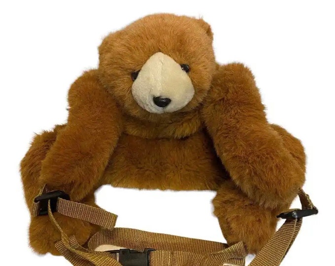 Teddy Bear Backpack Vintage 1980s Hugging Bear Pack - Etsy