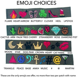 Custom YOUR NAME Embroidered Patch Symbol EMOJI Colorful Put Your Name ...