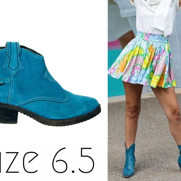 Turquoise Boots - Etsy