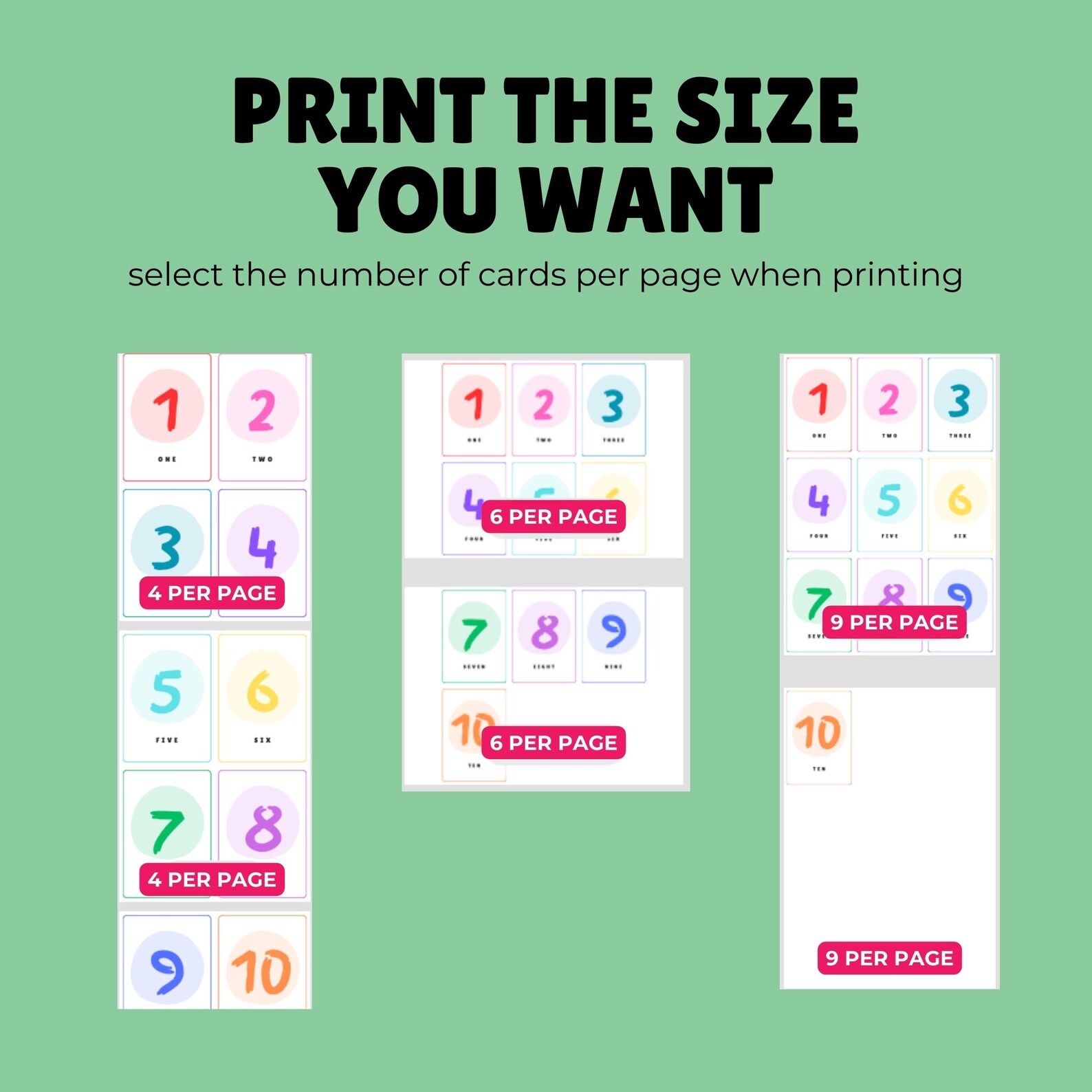 Printable Flashcards Numbers Flashcards 123 Flashcards Montessori ...