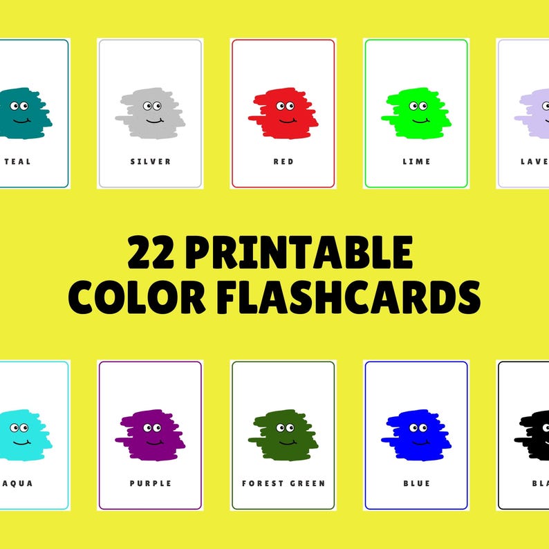 Printable Flashcards Color Flashcards Montessori Printable Flashcards ...