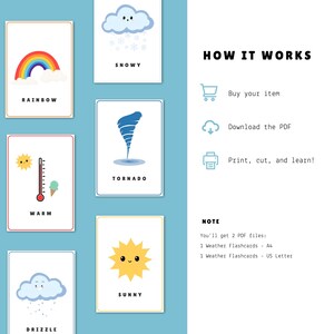 Printable Flashcards | Weather Flashcards | Montessori Printable ...