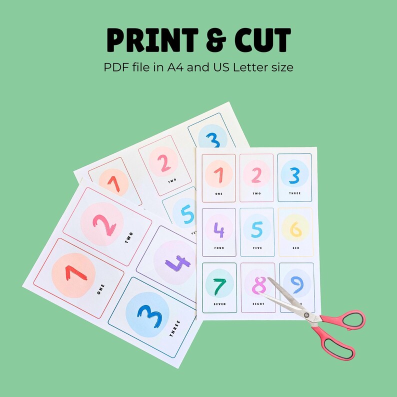 Printable Flashcards Numbers Flashcards 123 Flashcards Montessori ...