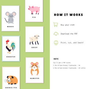 Printable Flashcards | Pets & Farm Animals Flashcards | Montessori ...