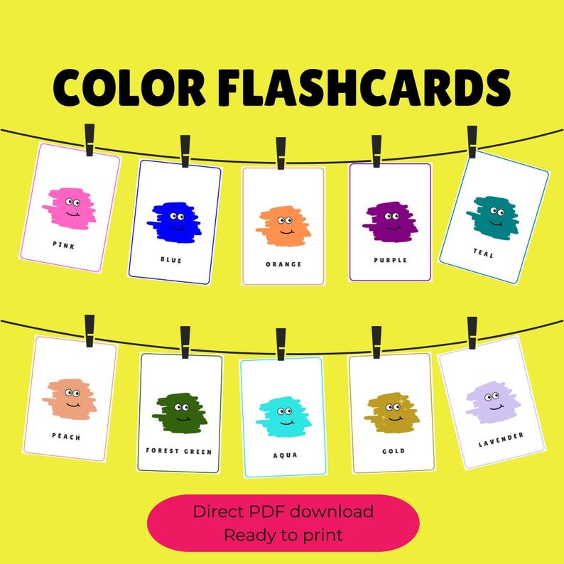 Printable Flashcards | Color Flashcards | Montessori Printable ...