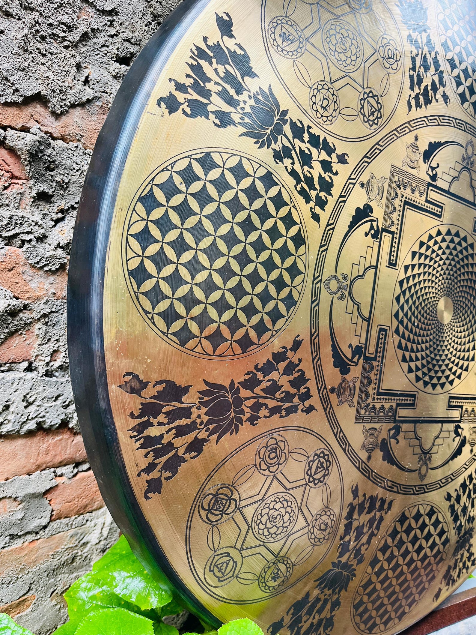 Super Fine Handcrafted Tibetan Gong Sacred Geometry Handmade in Nepal ...