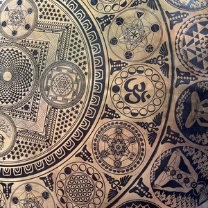 50-100cm Tibetan Gong High Quality Authentic AUM Gong Handmade in Nepal ...