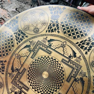 Super Fine Handcrafted Tibetan Gong Sacred Geometry Handmade in Nepal ...