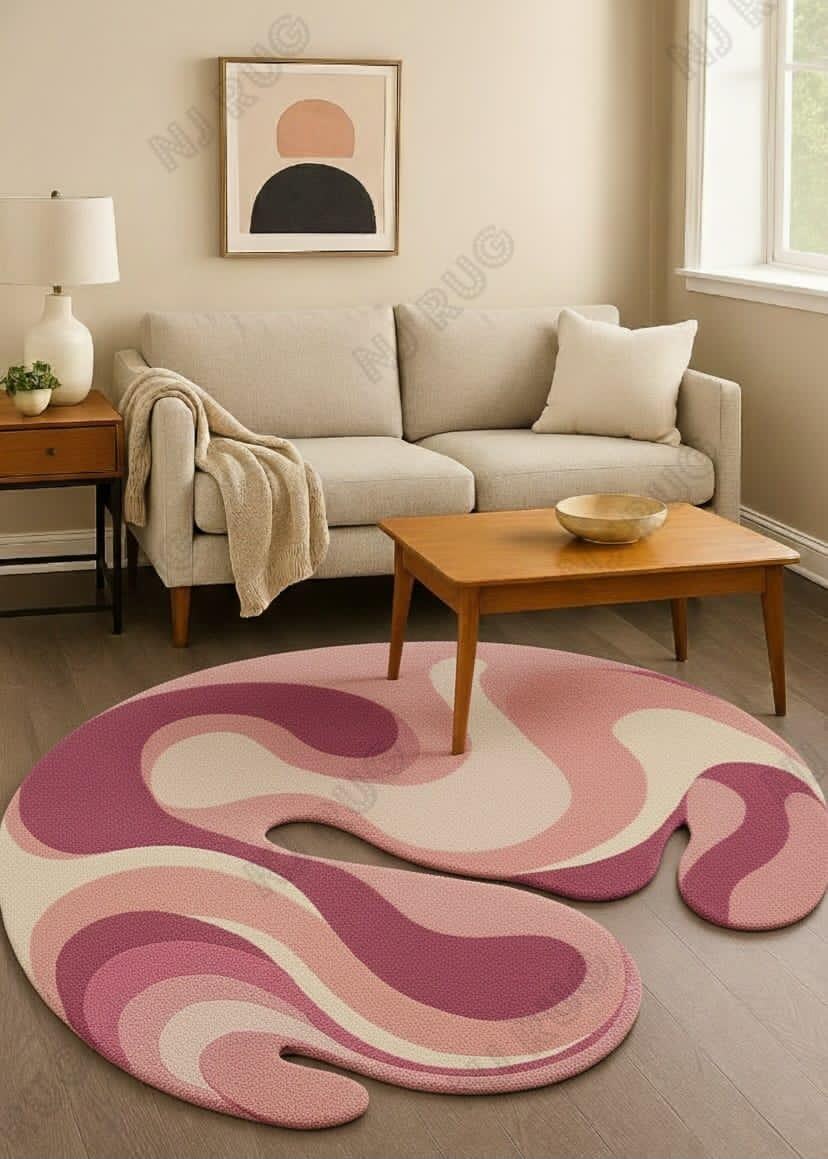 Colorful Round Rug, Rainbow Sunburst Hand-tufted Carpet, Modern ...