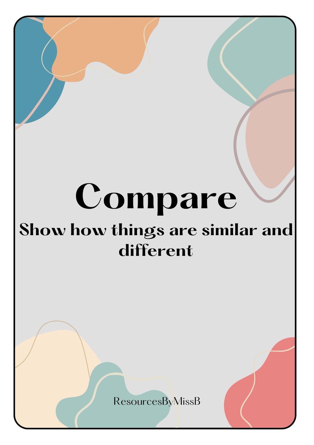 NESA Key Words and Defintion Posters - Etsy