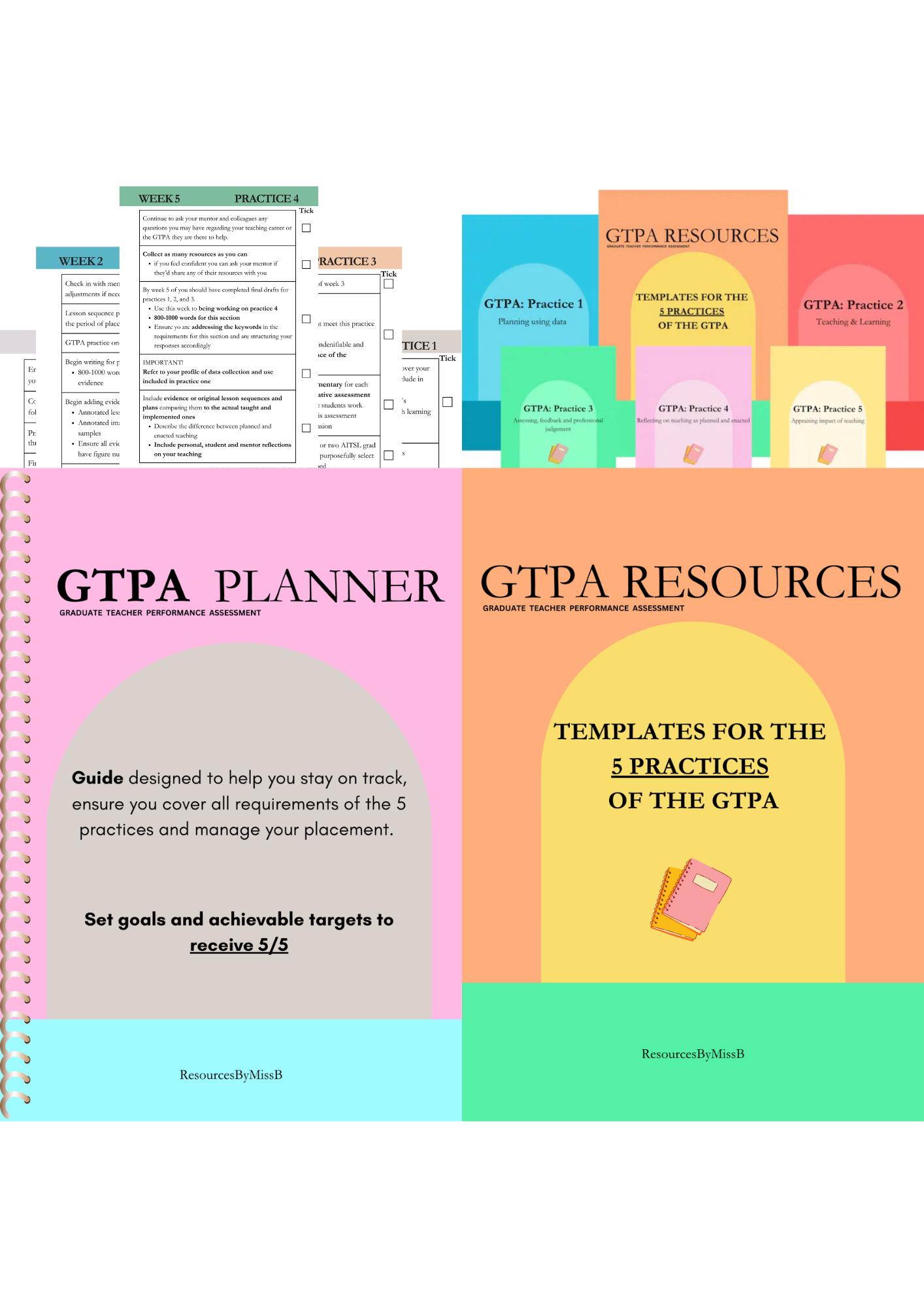 GTPA Planner & Templates Bundle - Etsy Australia