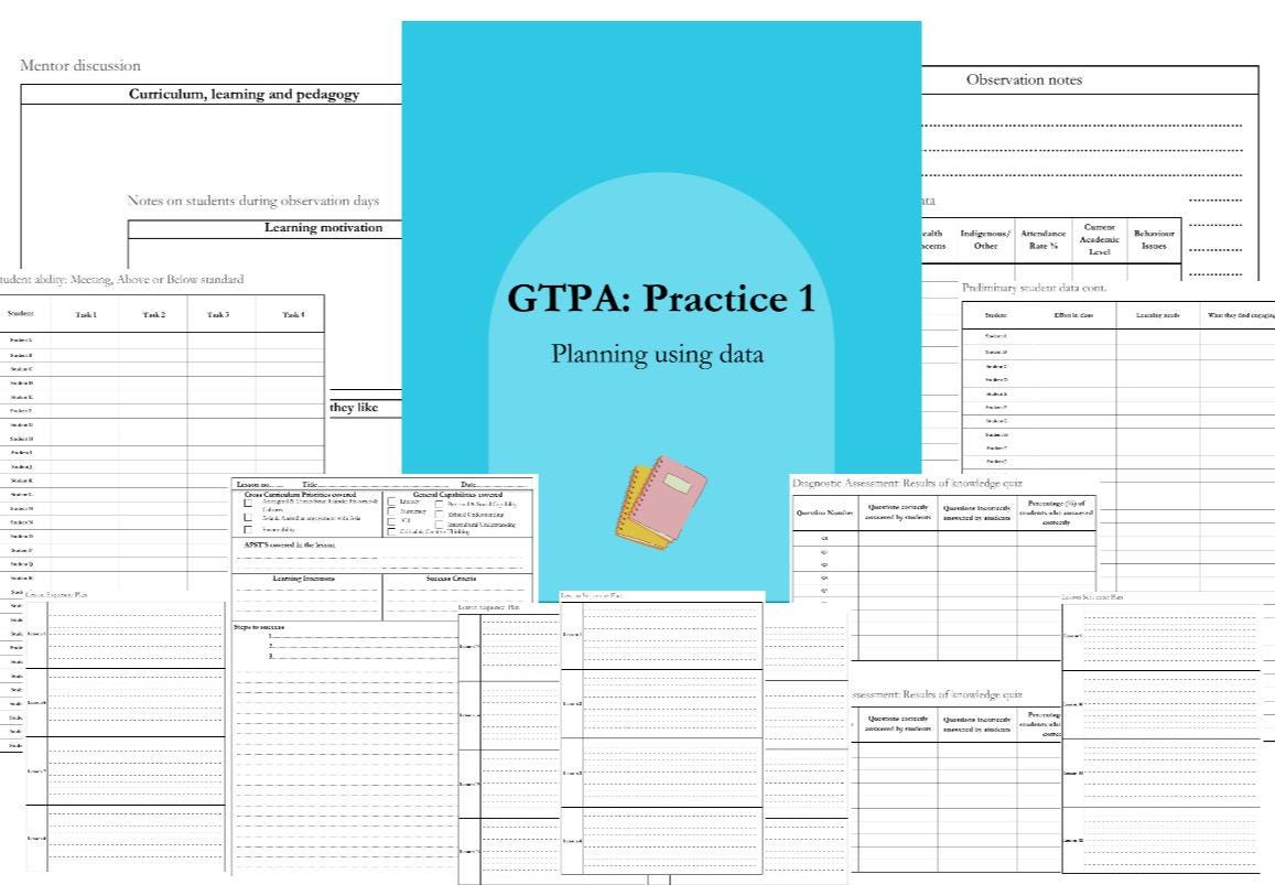 Gtpa Templates For The Five Practices Etsy