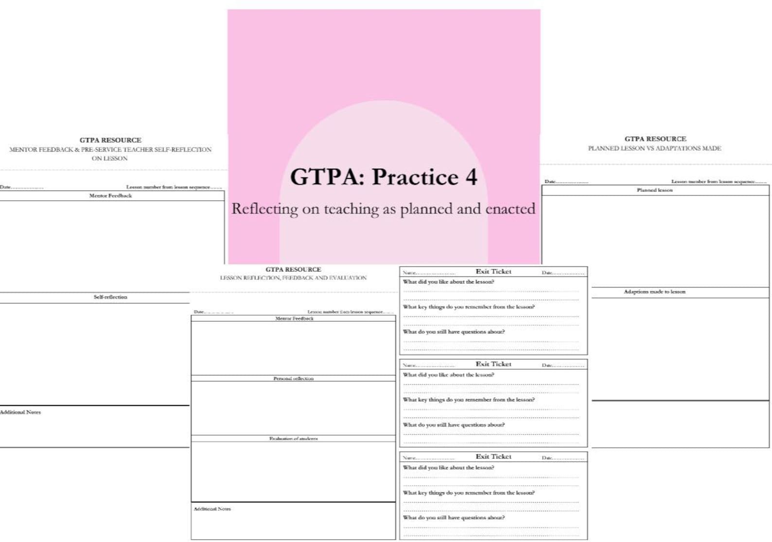 GTPA Templates for the Five Practices - Etsy