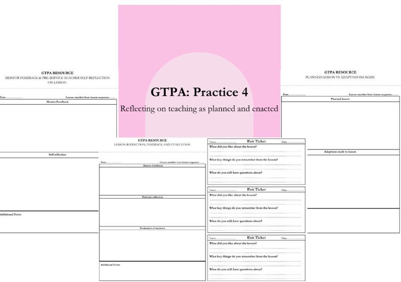 Gtpa Templates For The Five Practices Etsy