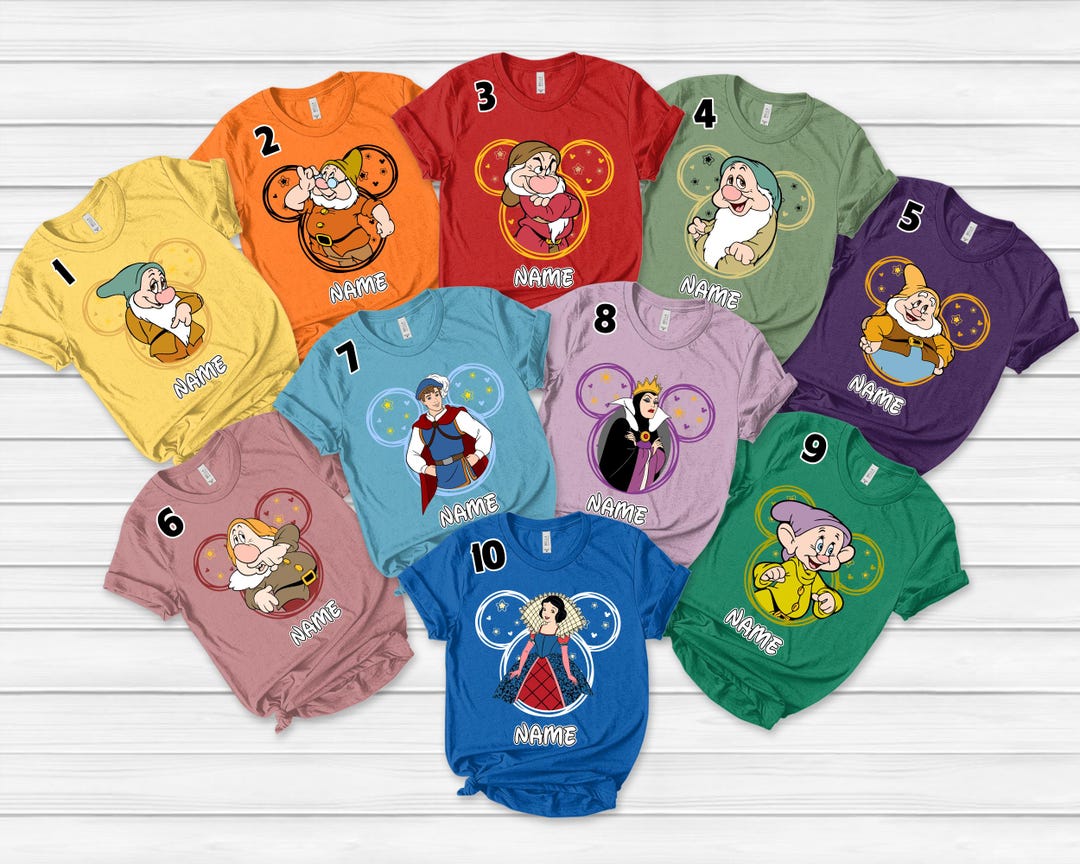 Seven Dwarf Inspired Shirts & Friends Adult, Youth, Toddler Cosplay ...