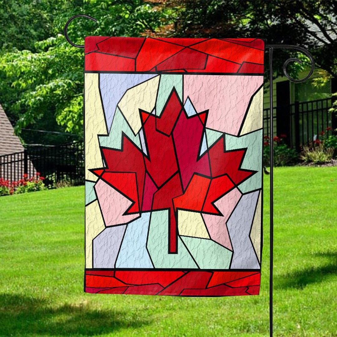 Canada Flag Stained Glass Canada Flag for Garden, Canada is Not for ...
