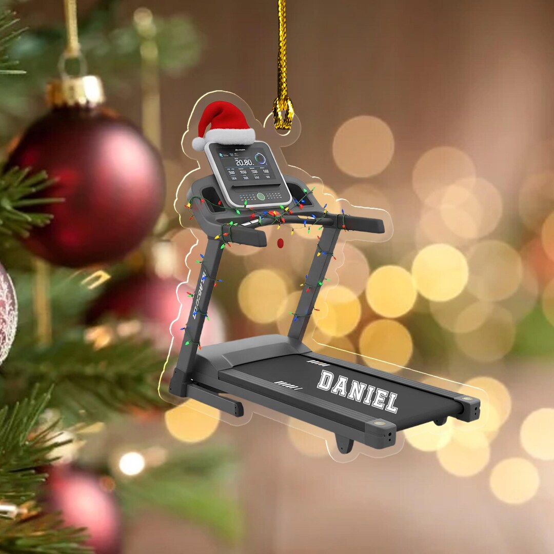 Personalized Treadmill Christmas Ornament, 2D Flat Acrylic Ornament for ...