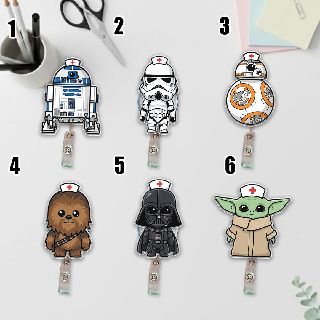 Custom Disney Star Wars Badge Reel, Disney Galaxy Acrylic ID Holder ...