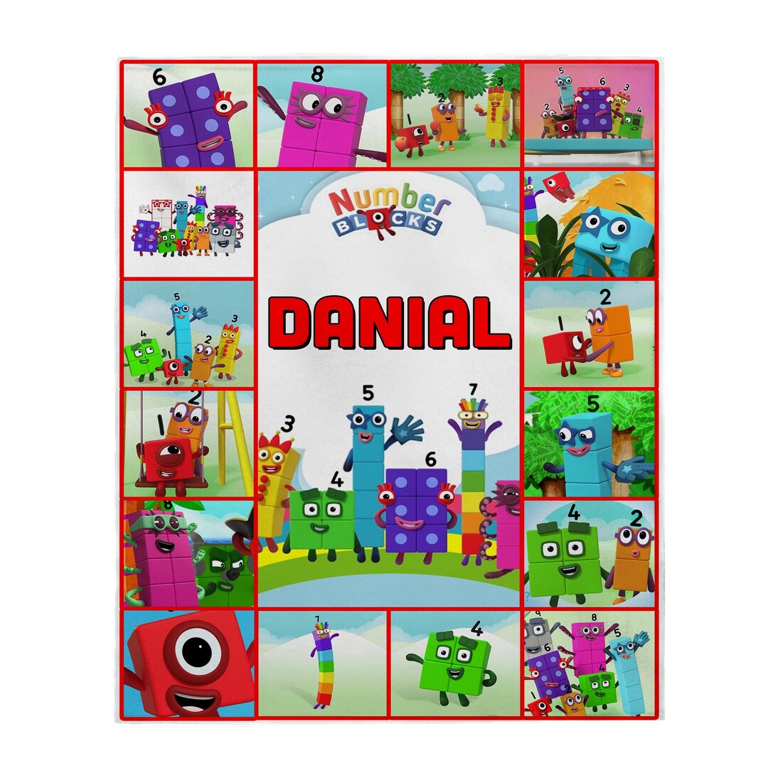 Personalized Numberblocks Blanket, Custom Numberblocks Kids Blanket ...