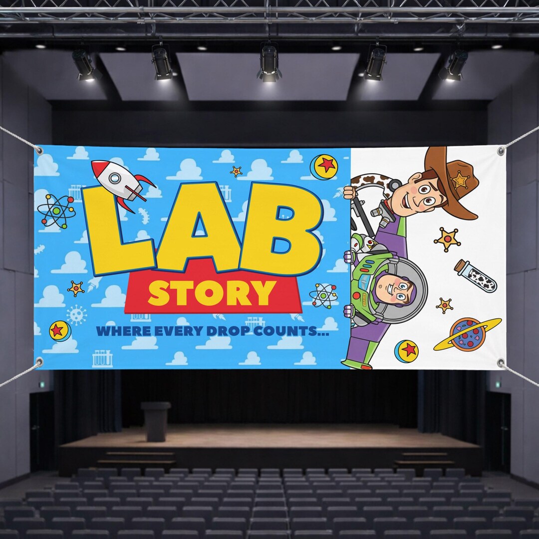 Lab Week 2026 Banner, Toy Story Lab Story Every Drop Counts Medical Lab ...