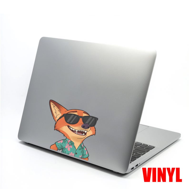 Funny Nick Wilde Zootopia Peeker Sticker, Vinyl Fox Expression Decal ...