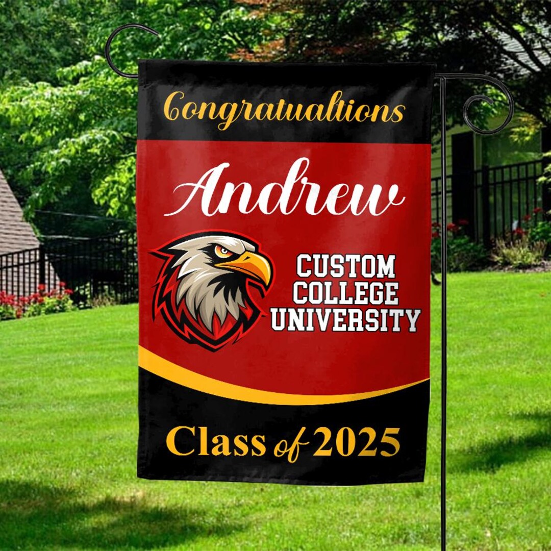 Custom Graduation Flag, Graduate Yard Sign, College Grad Flag,college ...