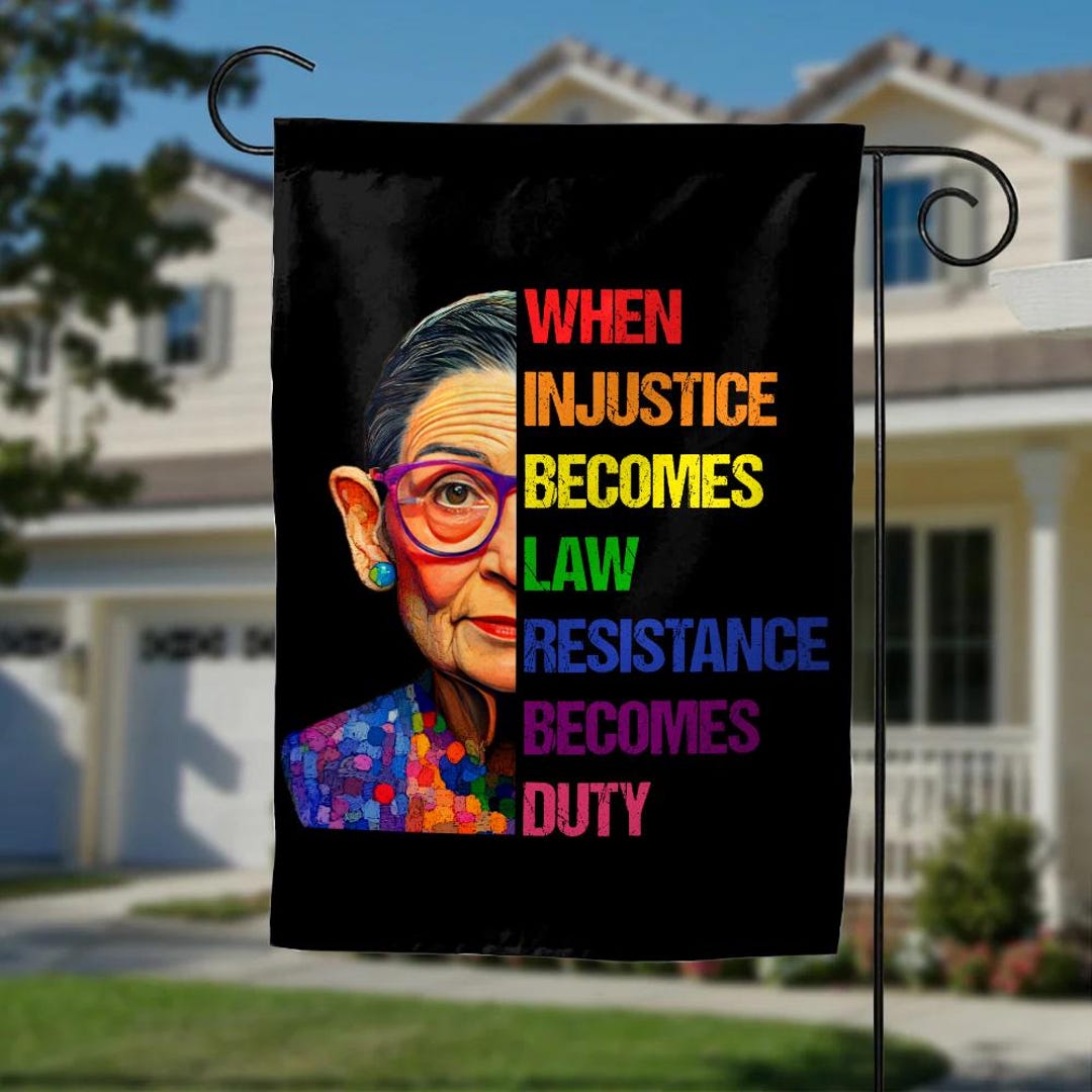 When Injustice Becomes Law Garden Flag, Double Sided, Resistance ...