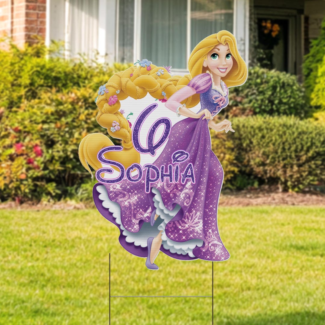 Rapunzel Tangled Princess Disney Birthday Yard Sign, Personalized ...