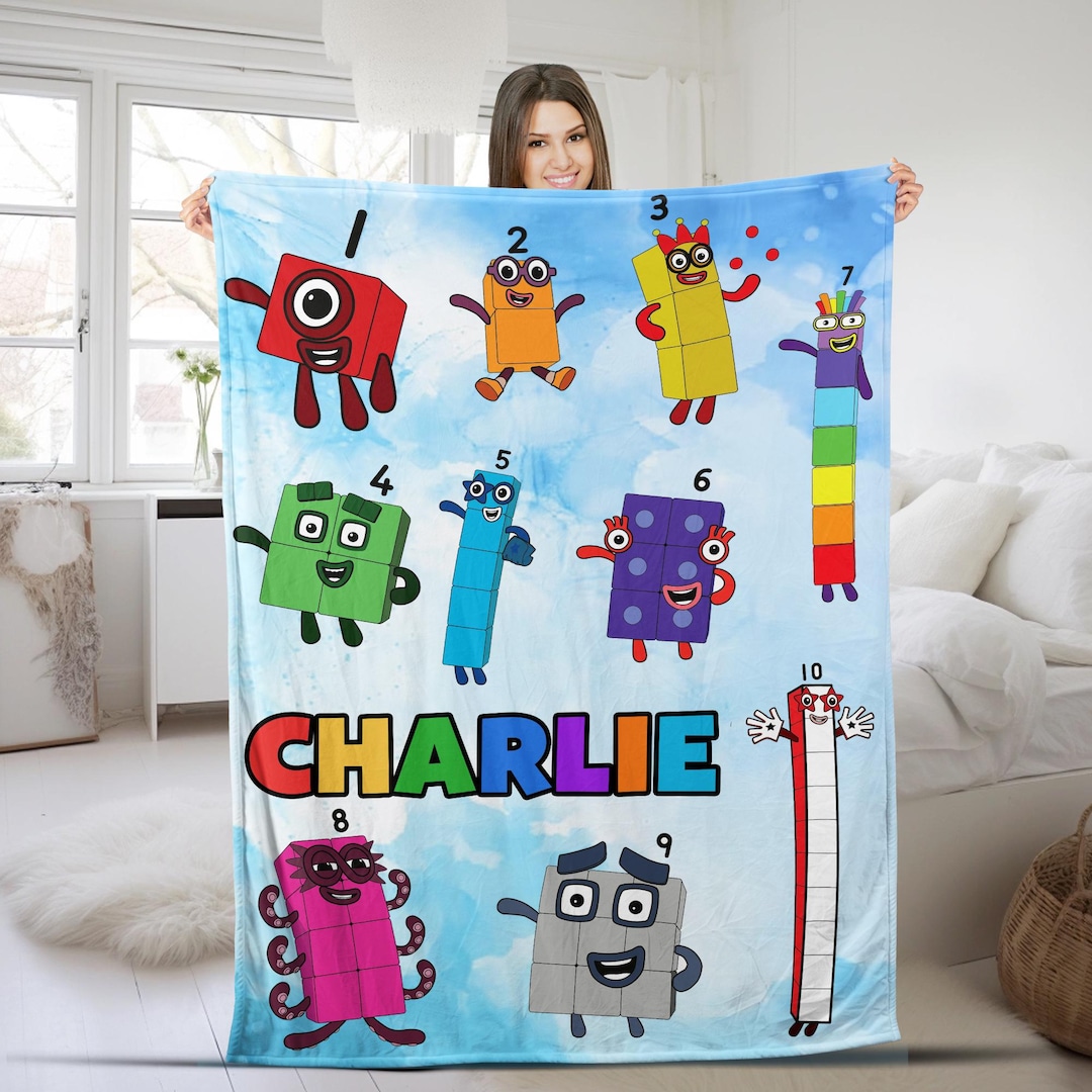 Personalized Numberblocks Quilt Blanket, Numberblocks Kids Blanket ...