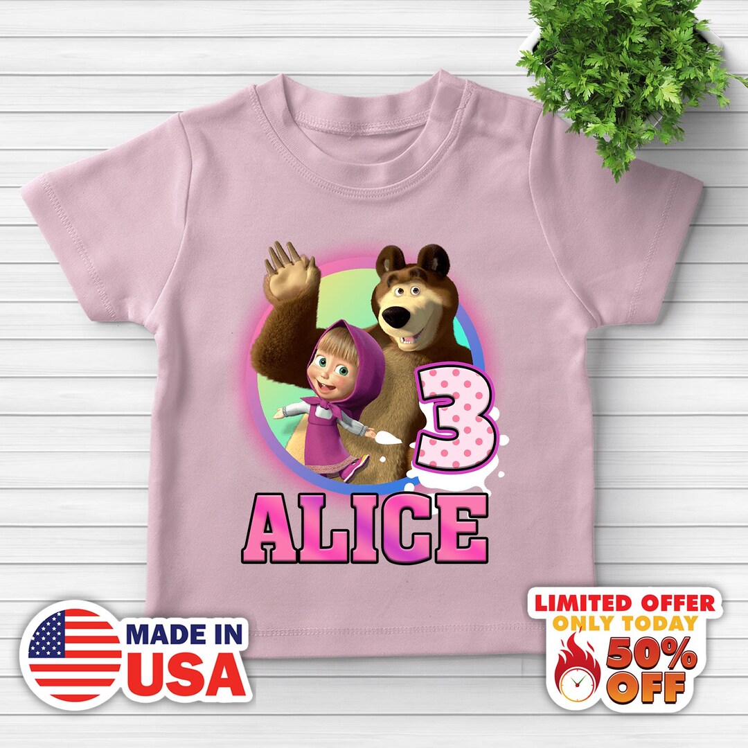 Masha and the Bear Family Shirt,personalized Family Birthday Shirt ...