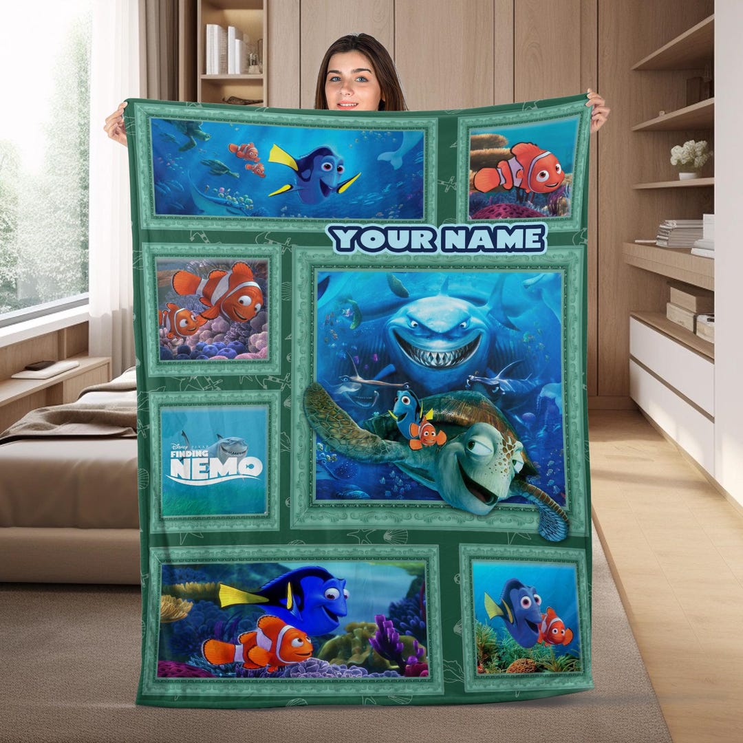 Personalized Family Finding Nemo Blanket Finding Nemo Fleece Blanket ...