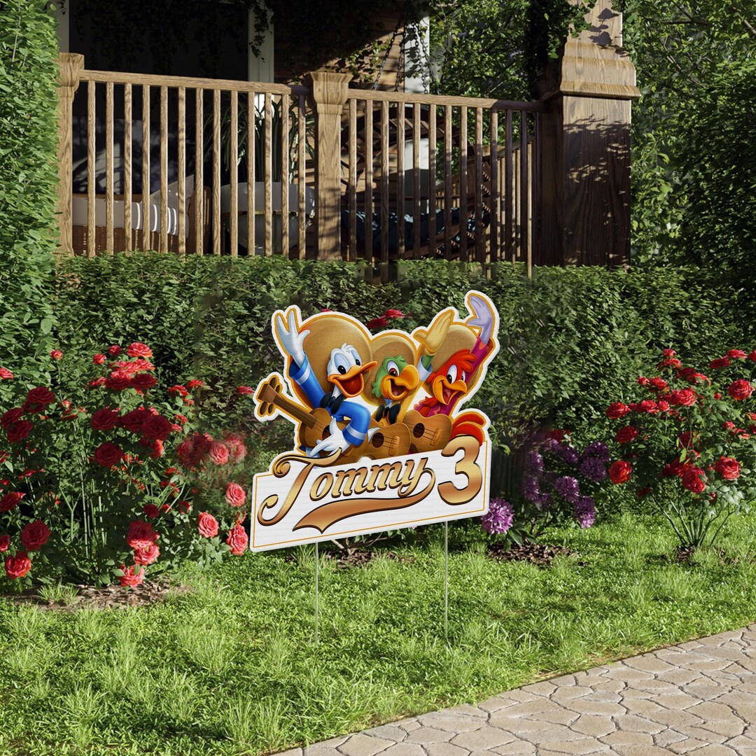 The Tres Caballeros Cutouts and Yard Signs, Cinco De Mayo Cutouts ...