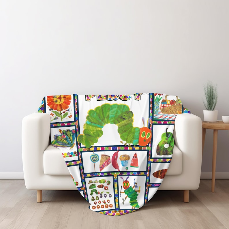 Personalized the Very Hungry Caterpillar Blanket, Kids Book Blanket ...