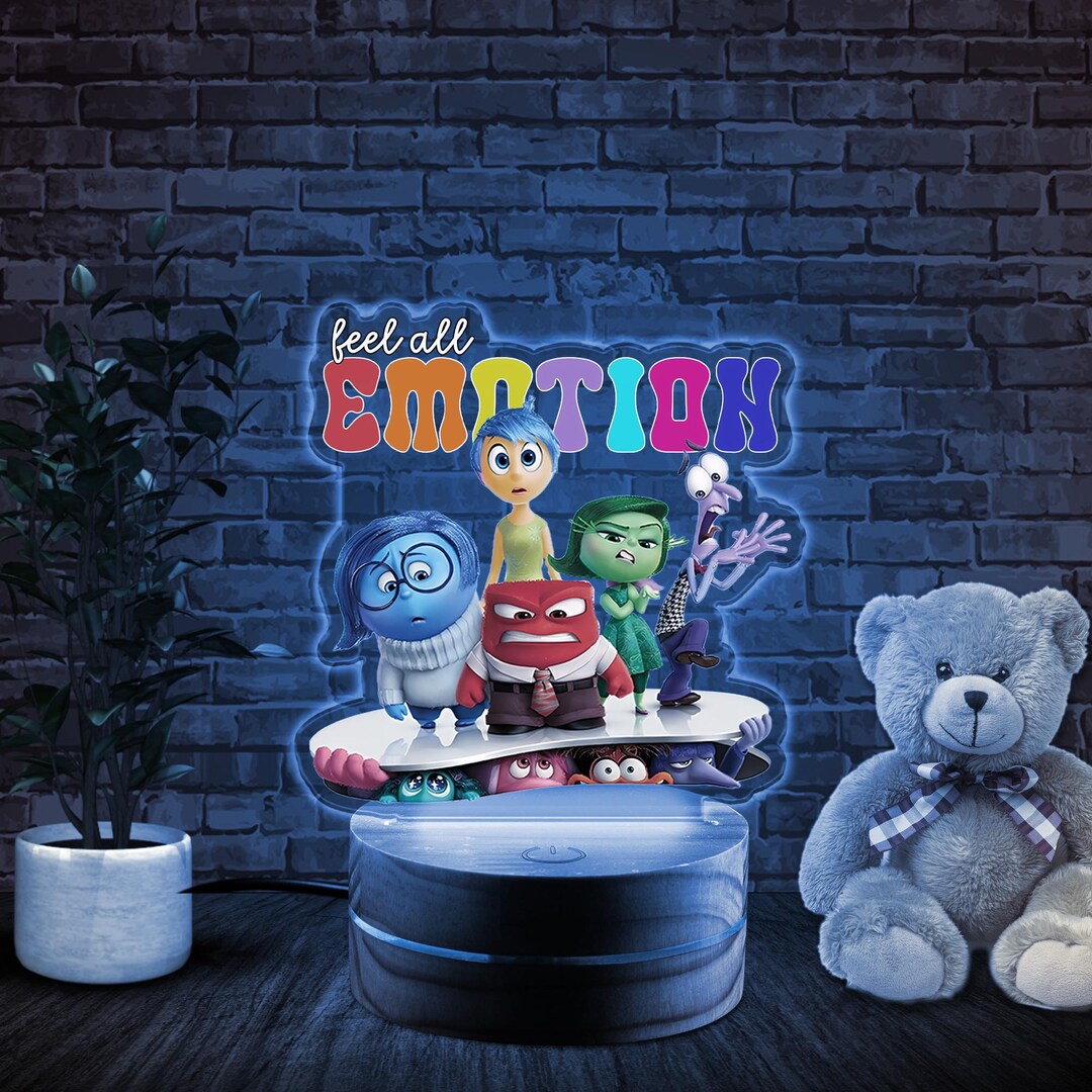 Personalized Disney Inside Out Night Light, Inside Out 2 Movie Emotions ...