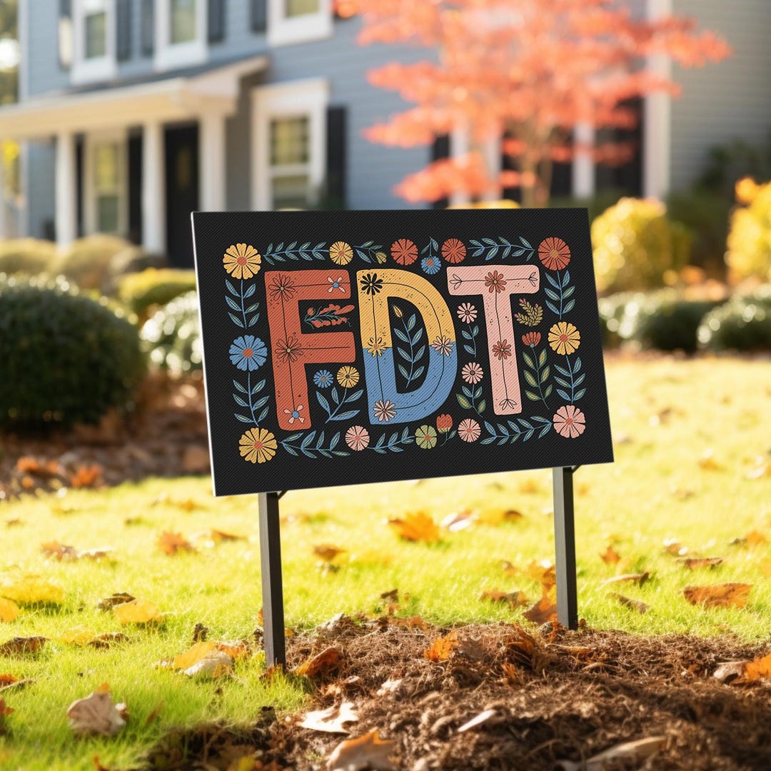 Foxtrot Delta Tango Yard Sign, FDT Garden Banner, Subtle Anti-trump ...